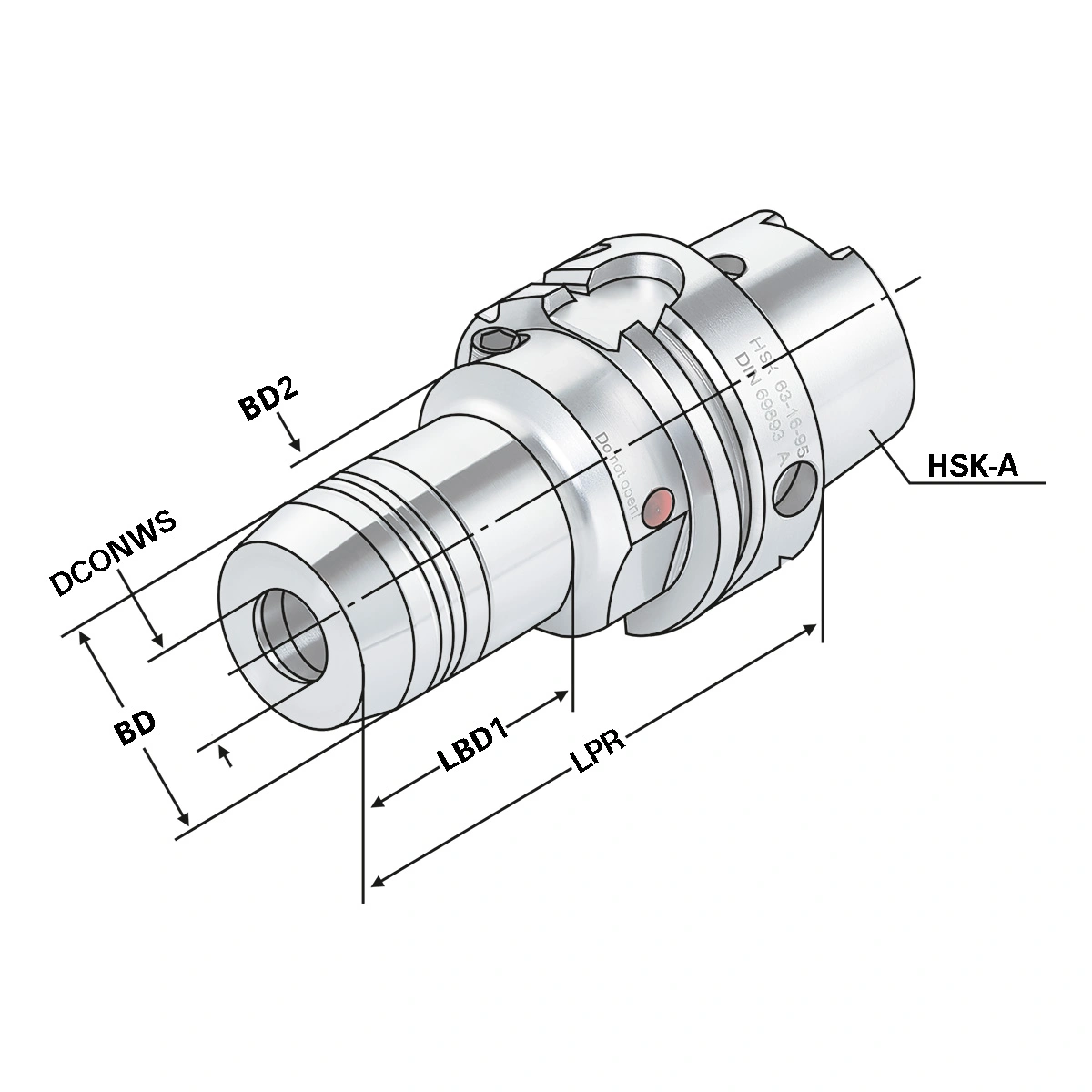 Hydraulisk expansionschuck HSK 100 - 14 - 95