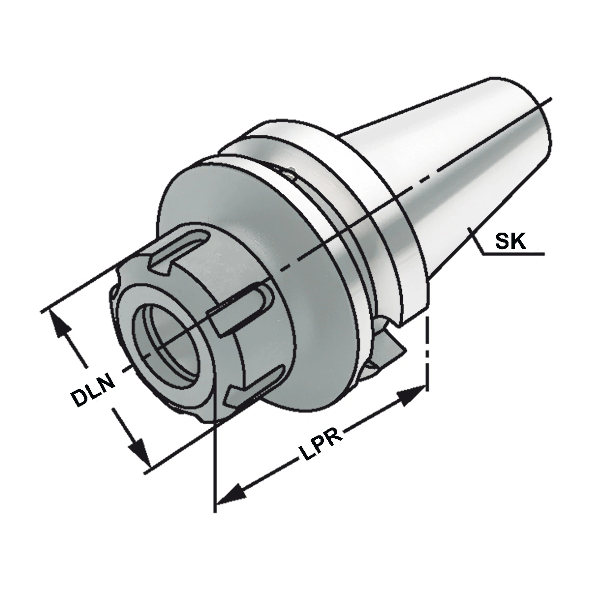 ER-chuck BT 50 - 3/26 - 160 | ER 40
